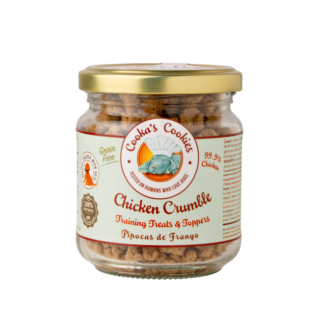 Chicken Crumble - dehydrated treats for cats and dogs Cooka's Cookies