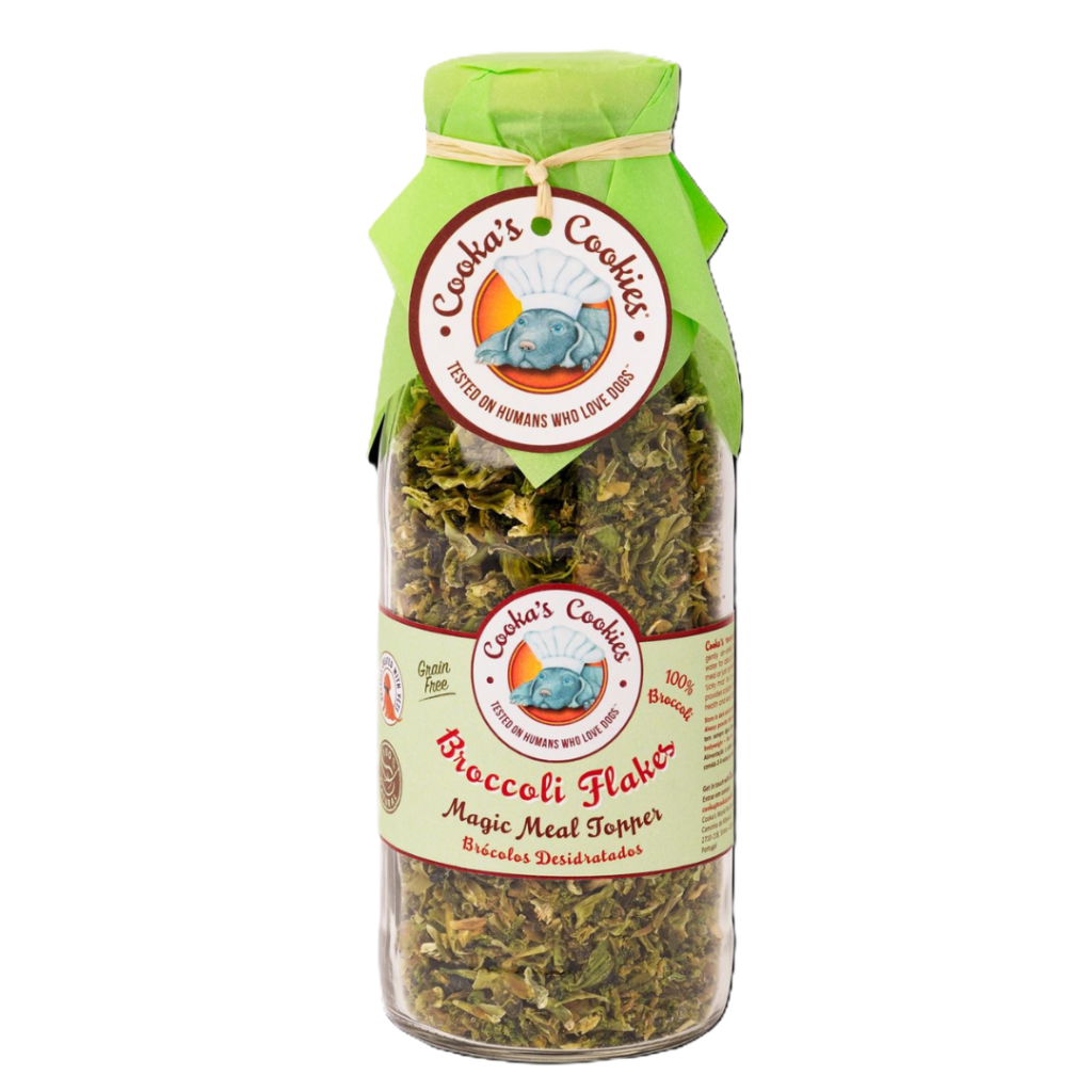 Food Toppers - dried broccoli flakes Cooka's Cookies